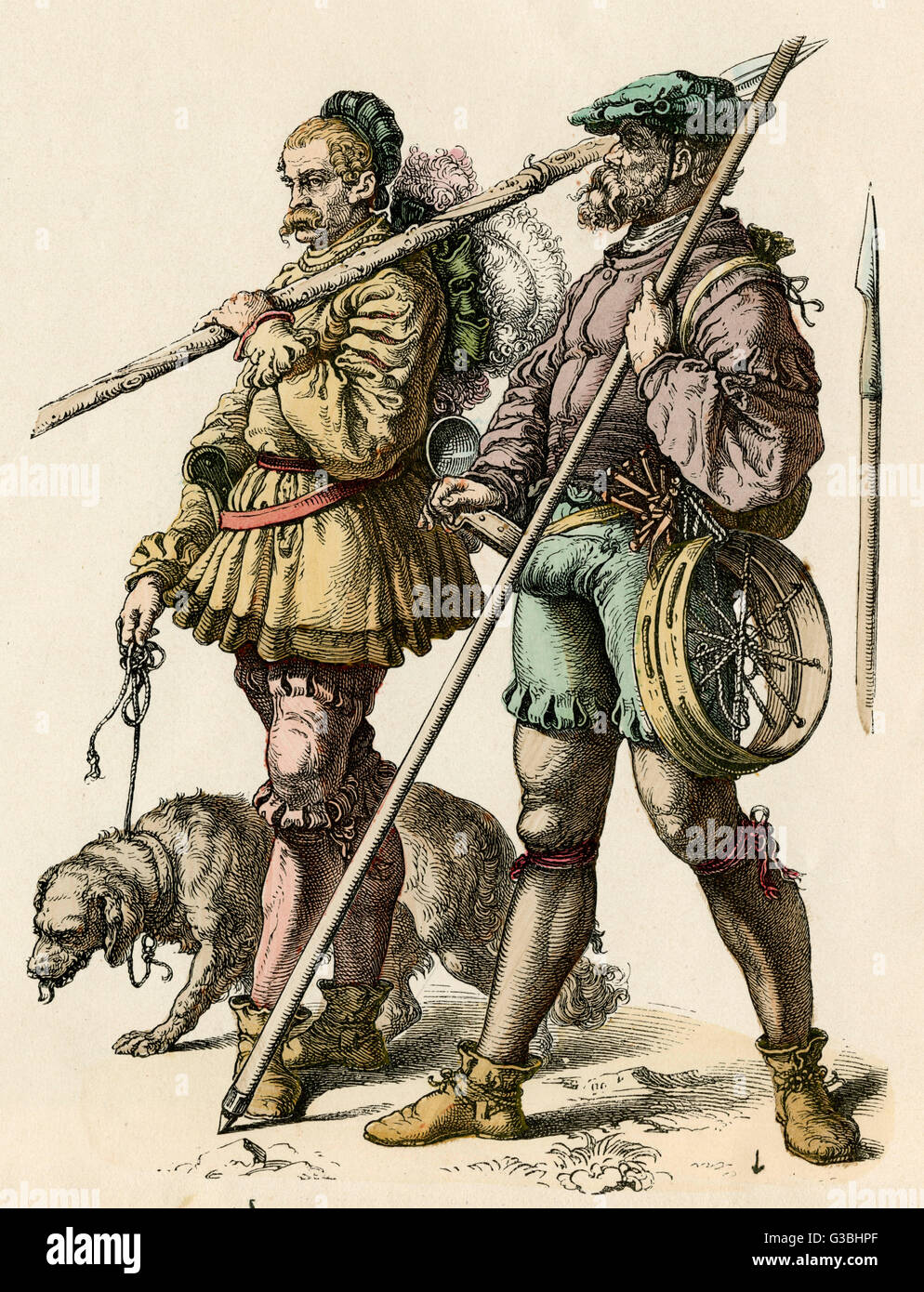 German Huntsmen 16th century Stock Photo - Alamy
