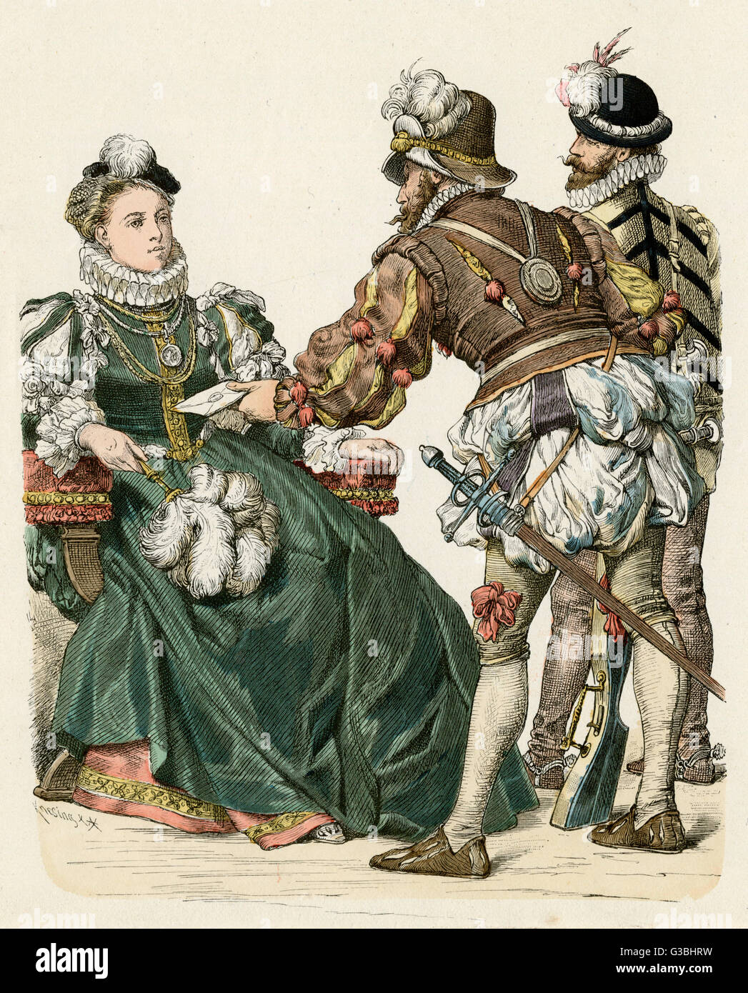 Lady - Messengers 1560s Stock Photo - Alamy