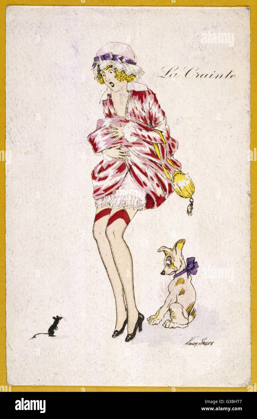 MOUSE & SCARED WOMAN Stock Photo - Alamy