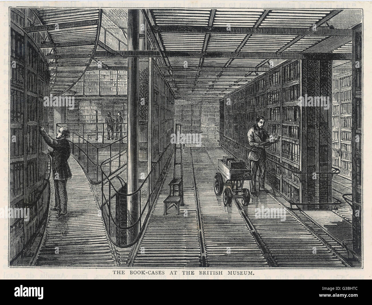 British Museum - book stacks Stock Photo - Alamy