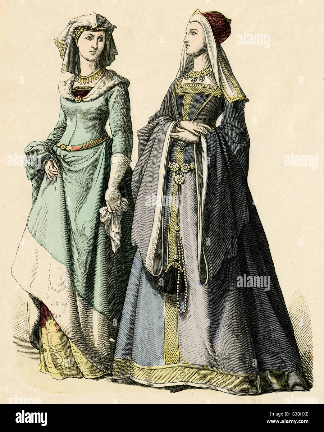 GERMAN NOBLEWOMEN C15TH Stock Photo - Alamy