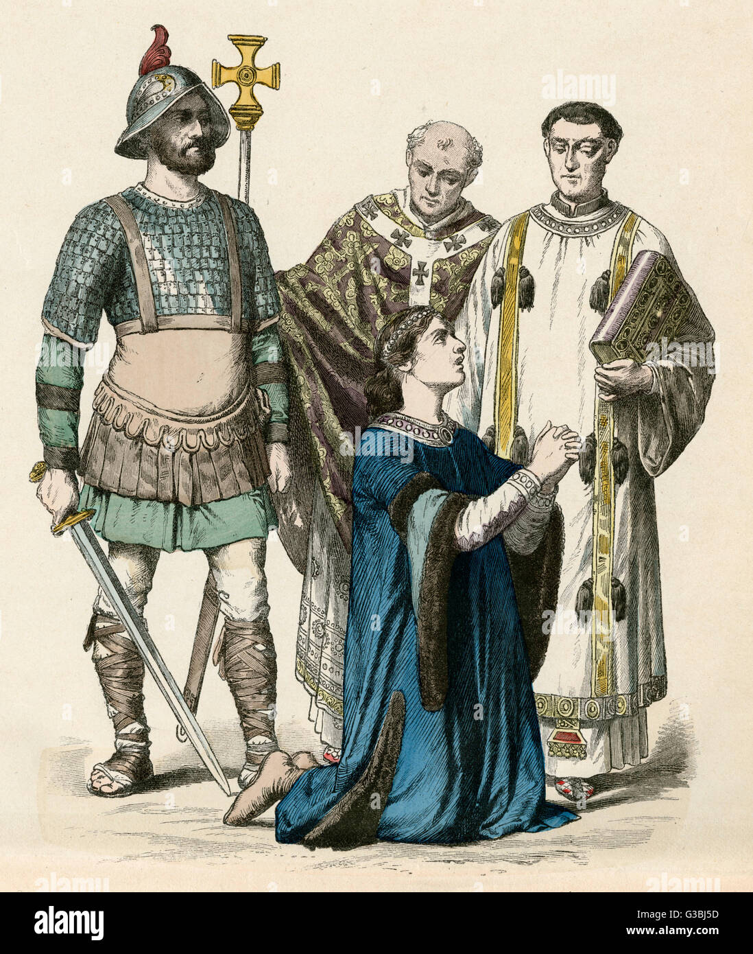 Priests, Soldier C8Th Stock Photo - Alamy