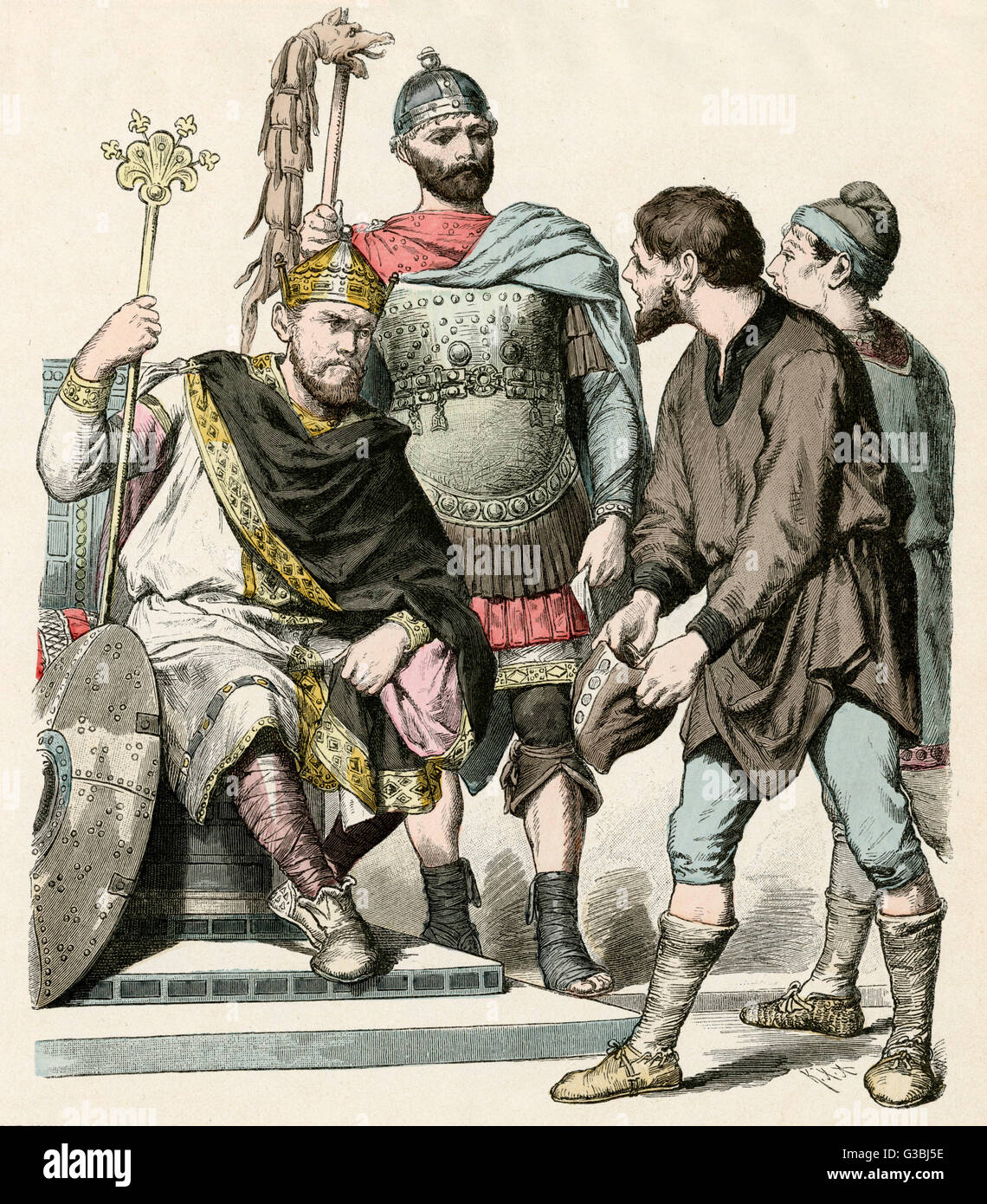 King, Soldier, Labourers Stock Photo - Alamy