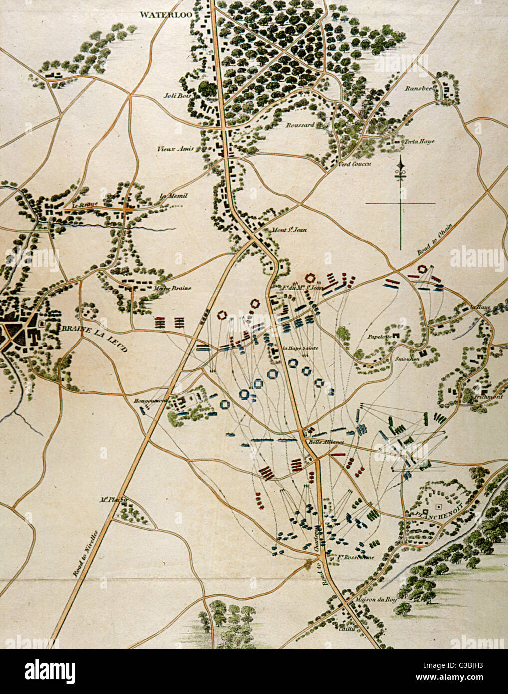 Plan of the battle of waterloo hi-res stock photography and images - Alamy
