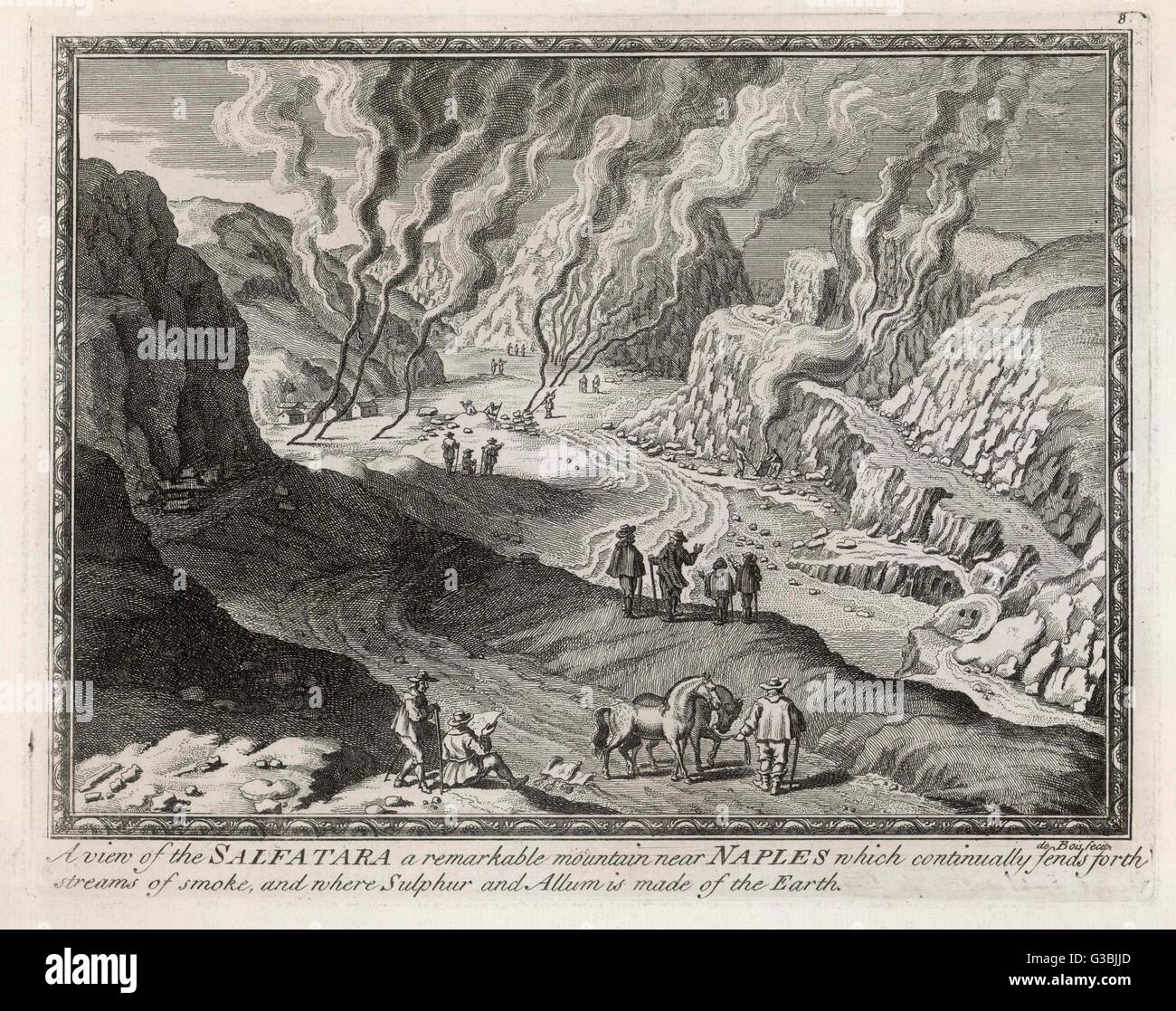 SOLFATARA VOLCANO C17TH Stock Photo - Alamy