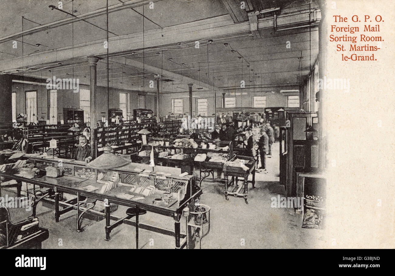 Sorting room at the general post office hi-res stock photography and ...