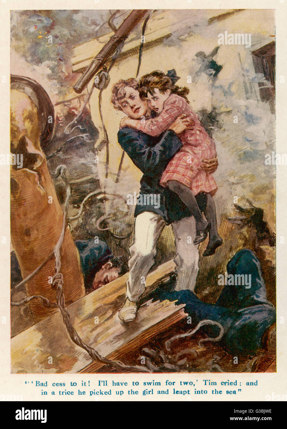 RESCUING U-BOAT VICTIM Stock Photo - Alamy