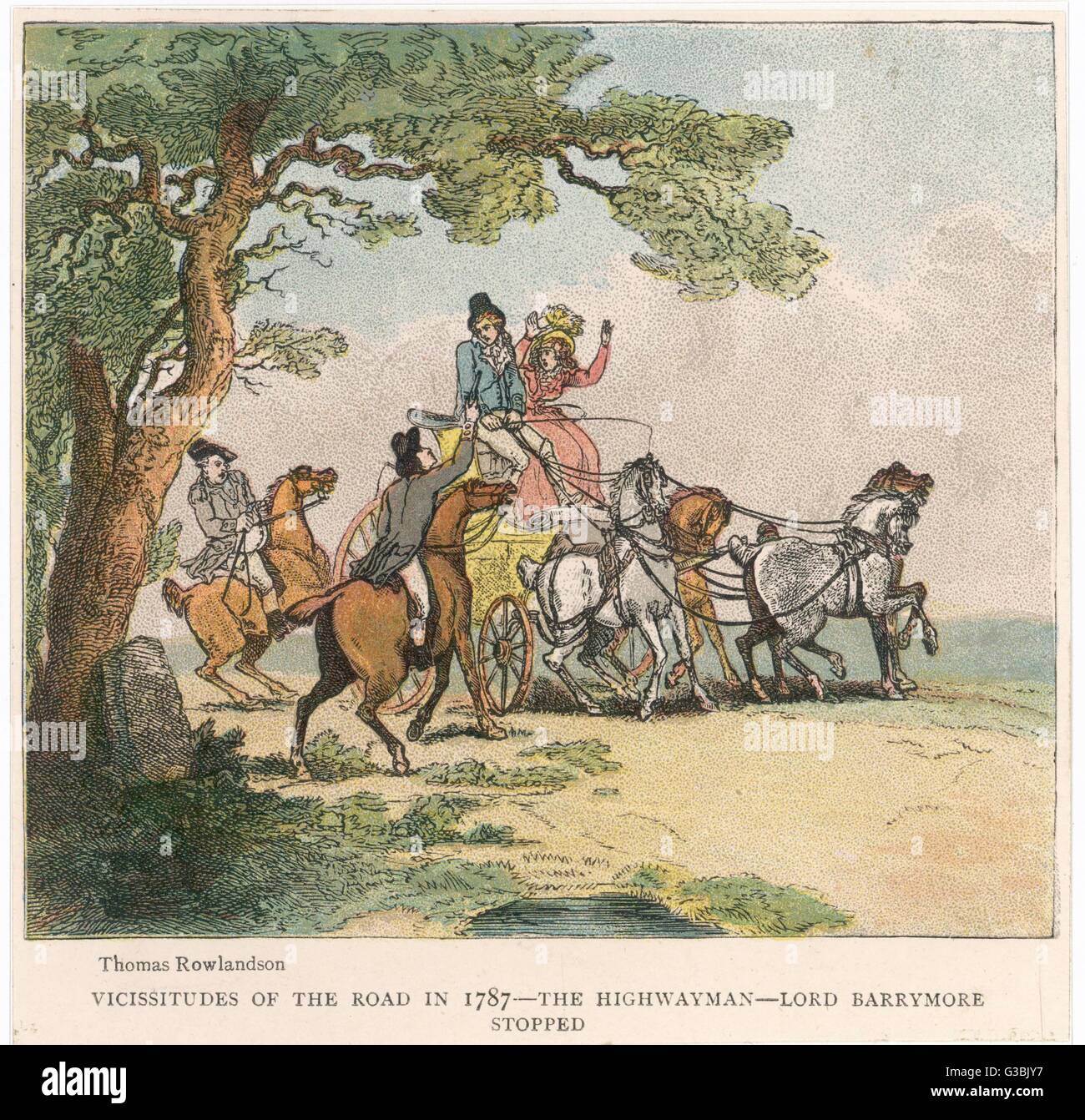 HIGHWAYMEN IN 1787 Stock Photo - Alamy
