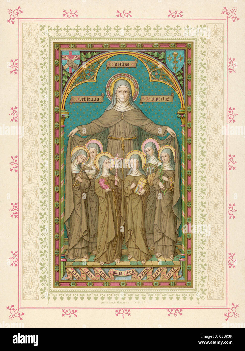 CLARA (Clare) of ASSISI Italian friend and follower of Francesco d ...