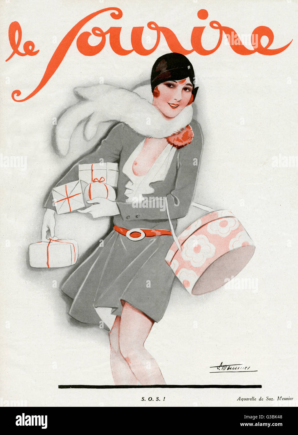 Woman christmas shopping 1928 Stock Photo - Alamy