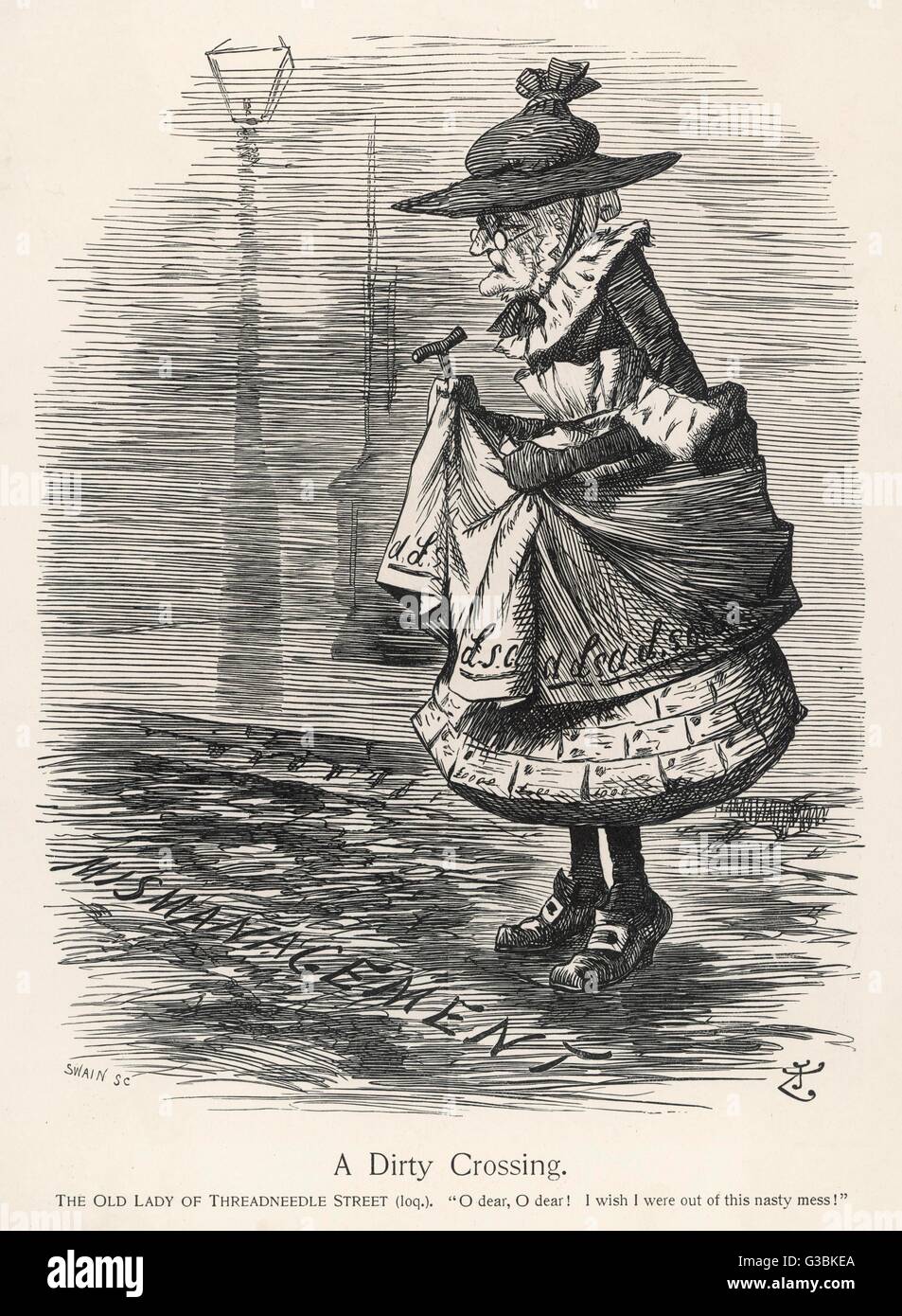 The Bank of England - allegorised as 'The Old Lady of Threadneedle ...