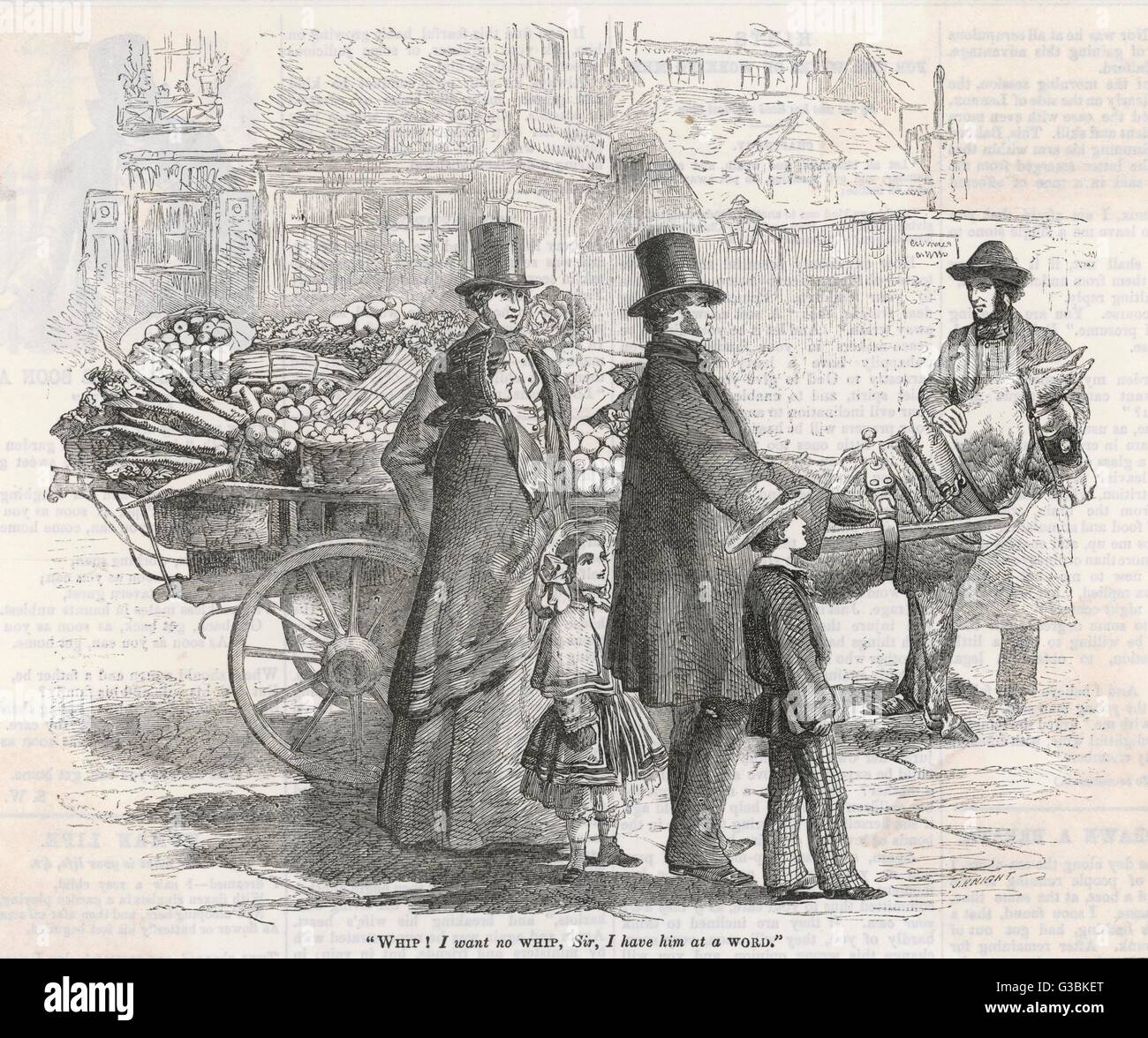 A London costermonger with a fully laden cartload of vegetables. Date ...