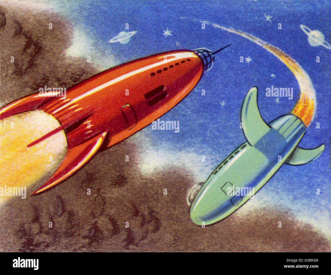 ROCKETS FOR SPACE TRAVEL Date: circa 1950 Stock Photo - Alamy
