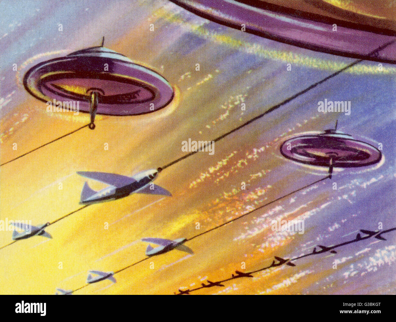 SAUCER AND ROCKETS Stock Photo - Alamy