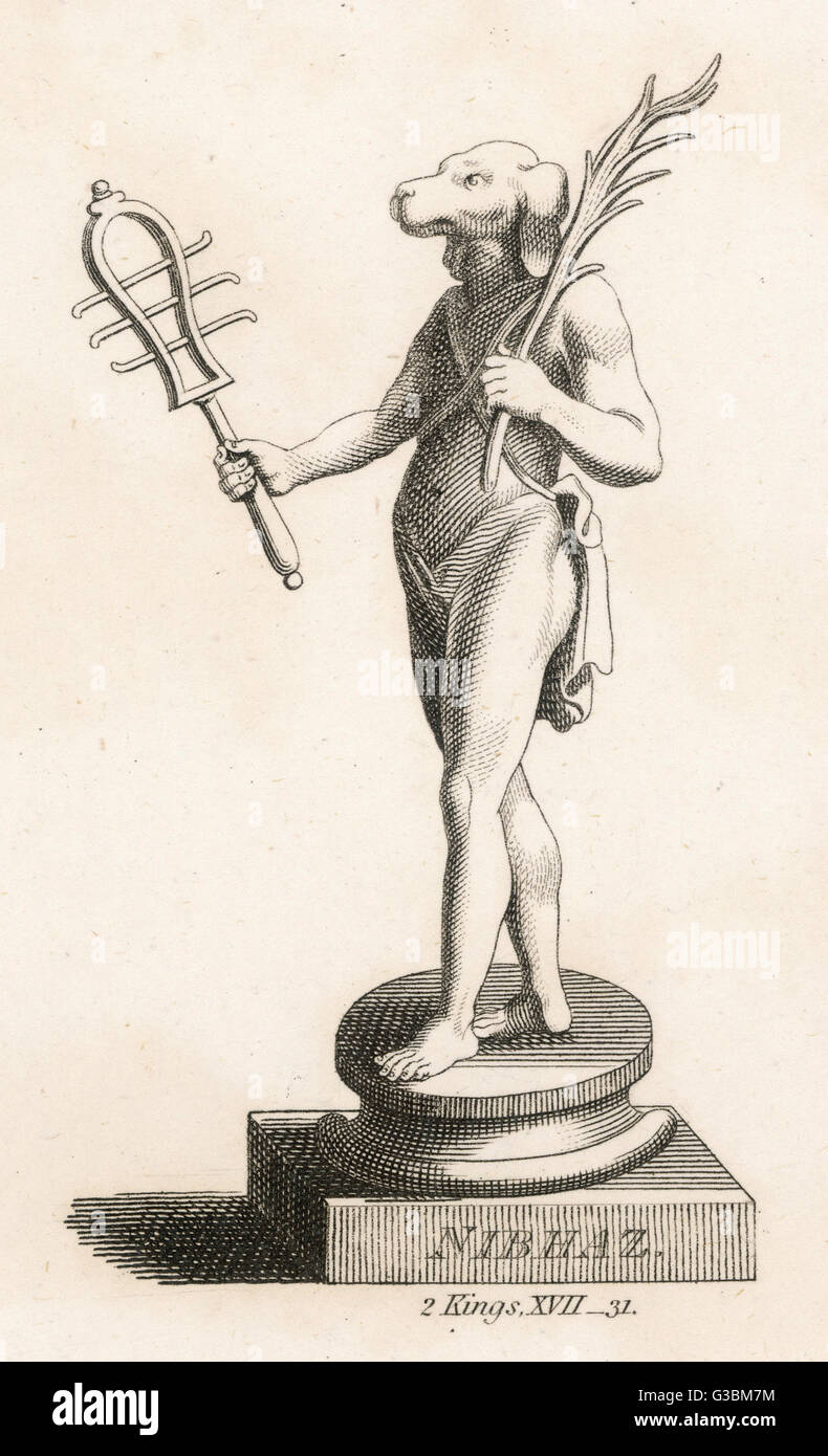 Nibhaz, human but with a dog's head is one of the gods of the Avites, a ...
