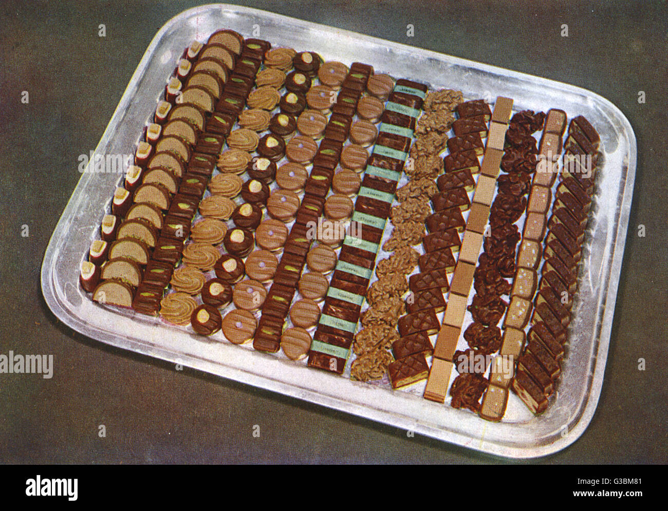 DISPLAY OF PRALINES Stock Photo - Alamy