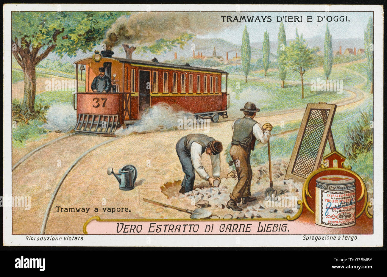 Italian Steam Tram Stock Photo - Alamy