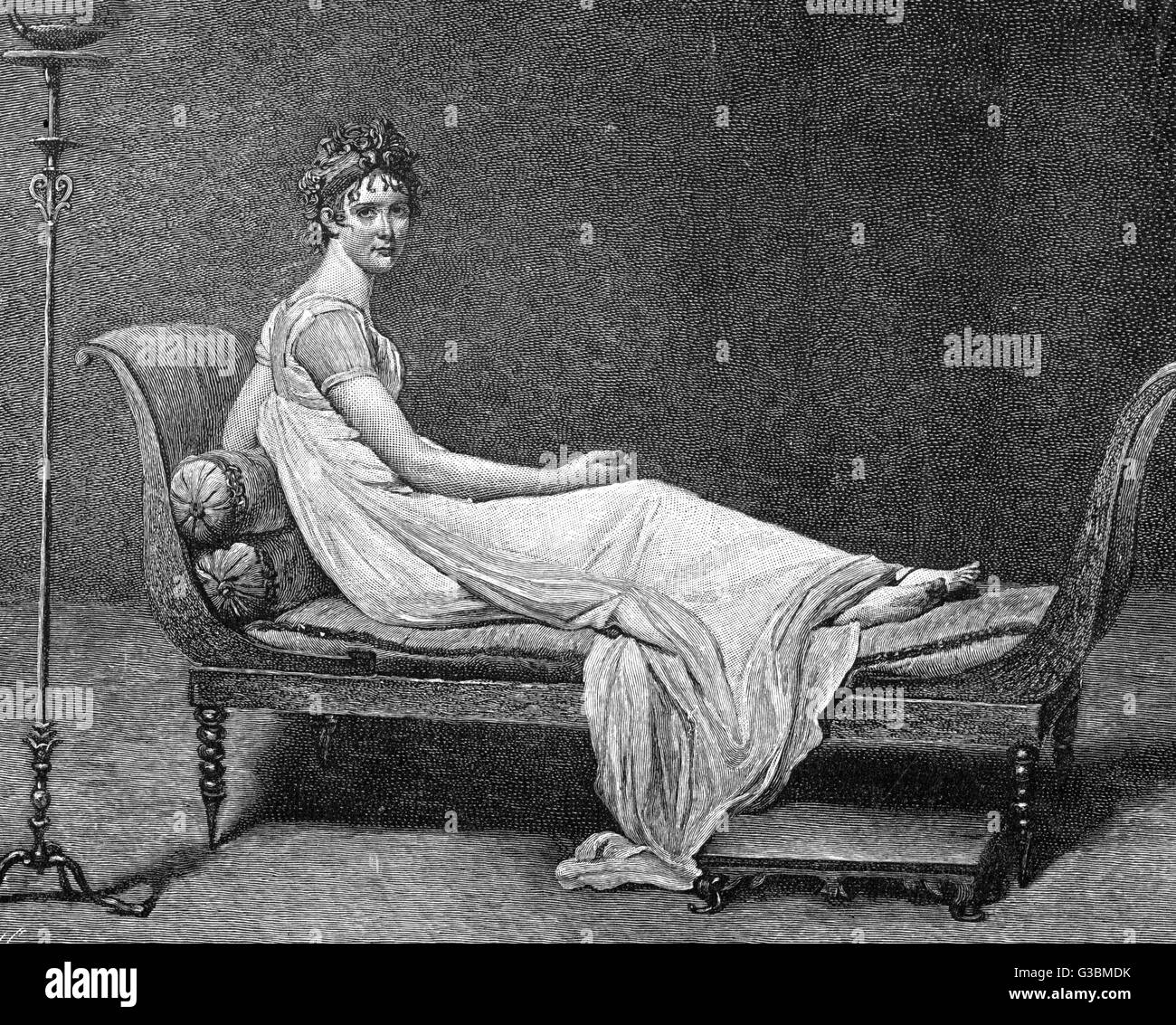 MME RECAMIER, RECLINING Stock Photo - Alamy