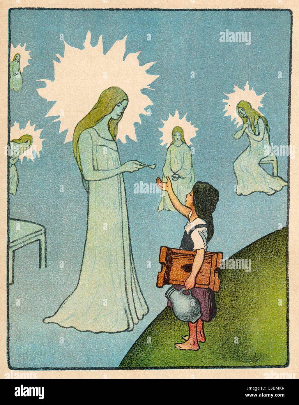 Angel lady halo hi-res stock photography and images - Alamy