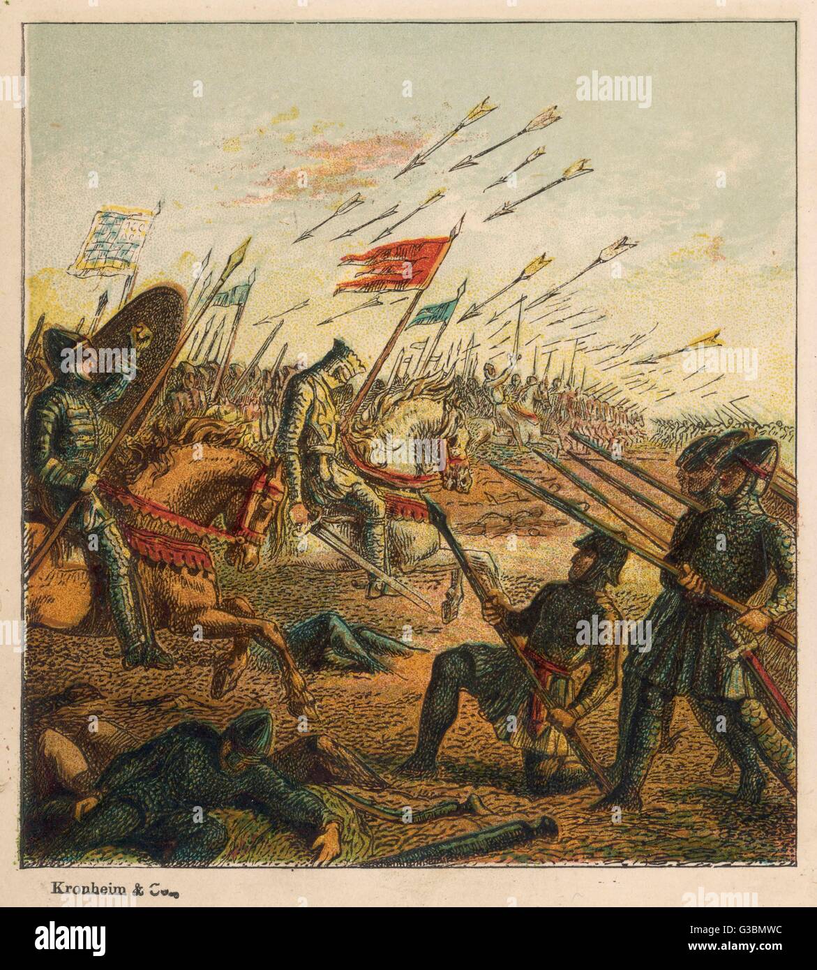 BATTLE OF HASTINGS The battle rages between the armies of Harold and ...