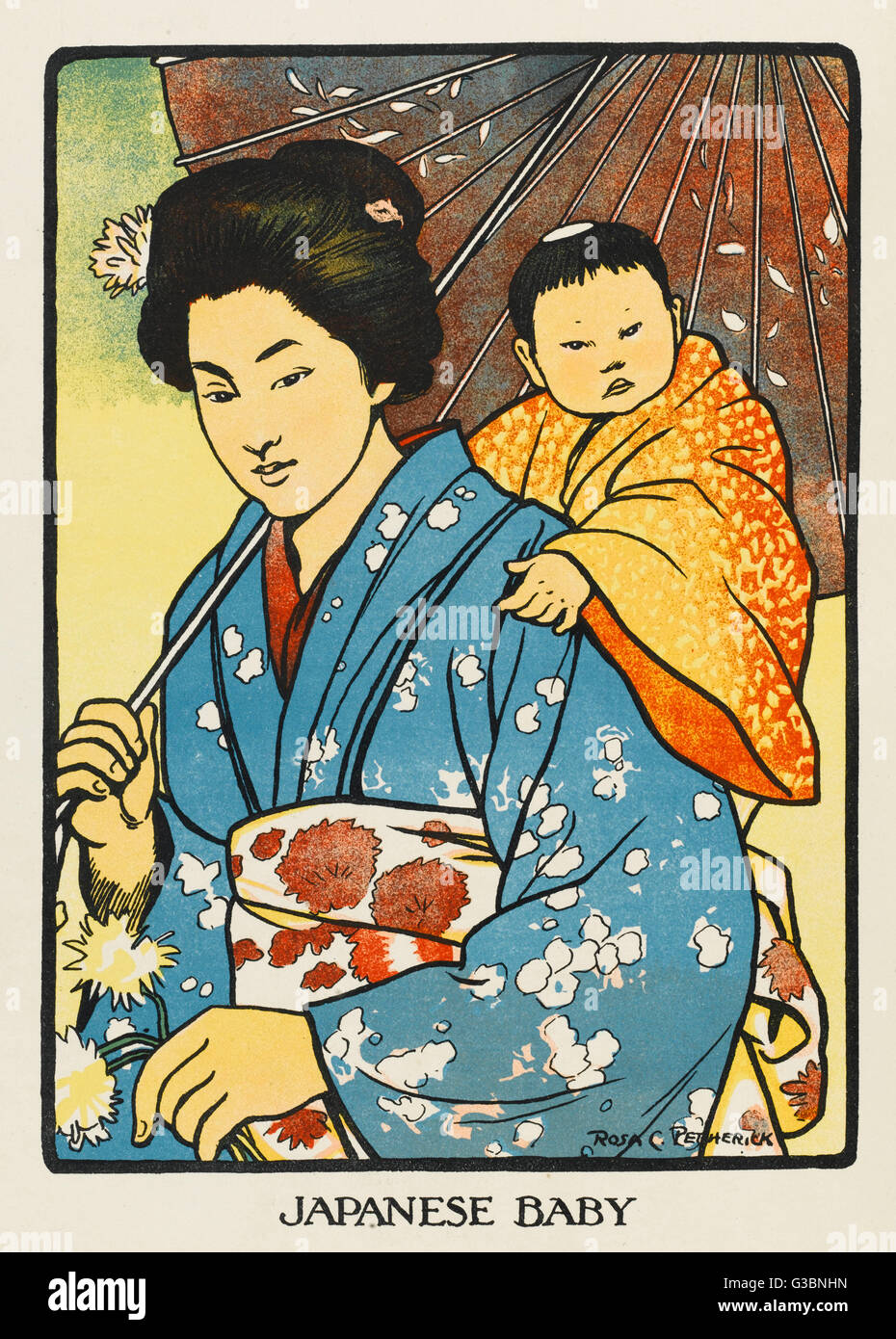 Traditional japanese mother with baby hi-res stock photography and ...