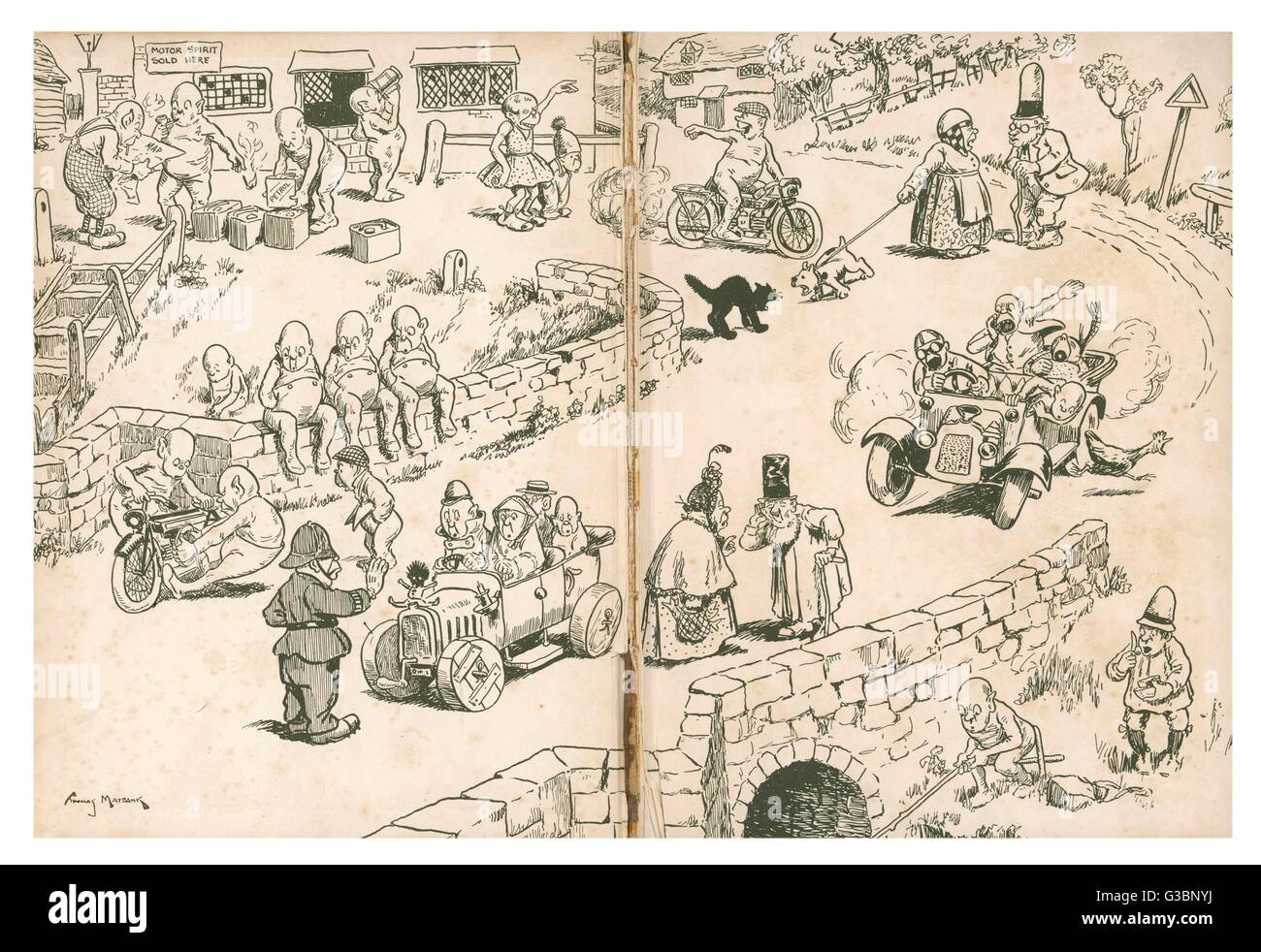 Motoring Cartoon (Front Stock Photo - Alamy