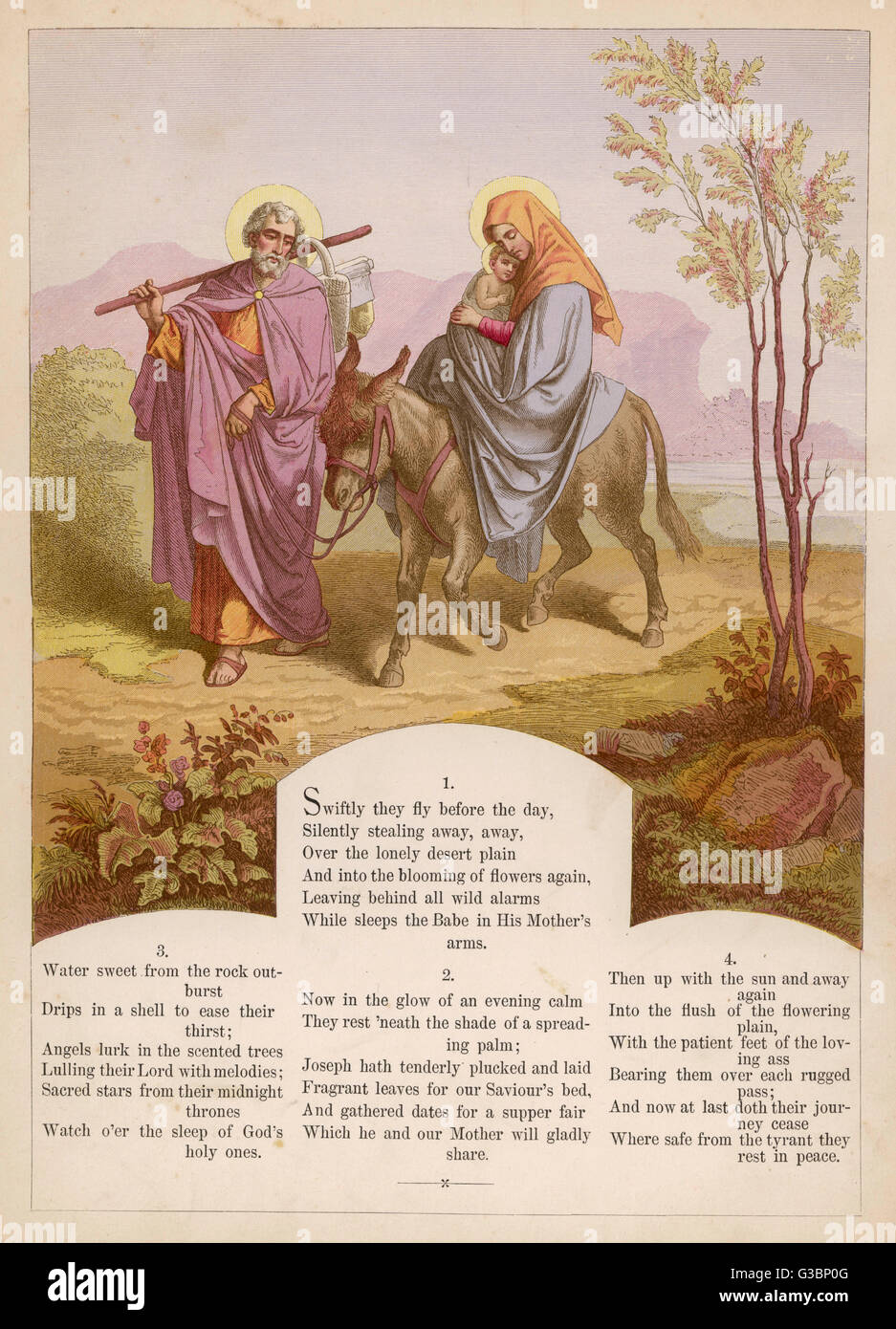 Joseph, Mary and the infant Jesus travel to Egypt to escape the ...