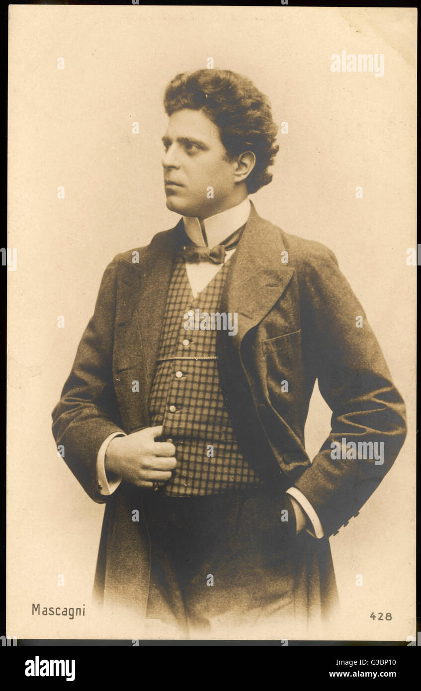 Portrait pietro mascagni 1863 1945 italian hi-res stock photography and ...