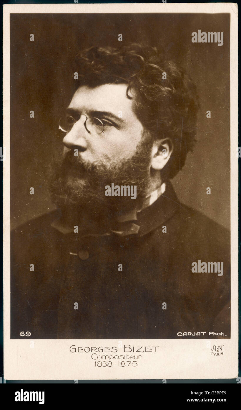 Portrait of the French composer, GEORGES BIZET (1838-1875 Stock Photo ...