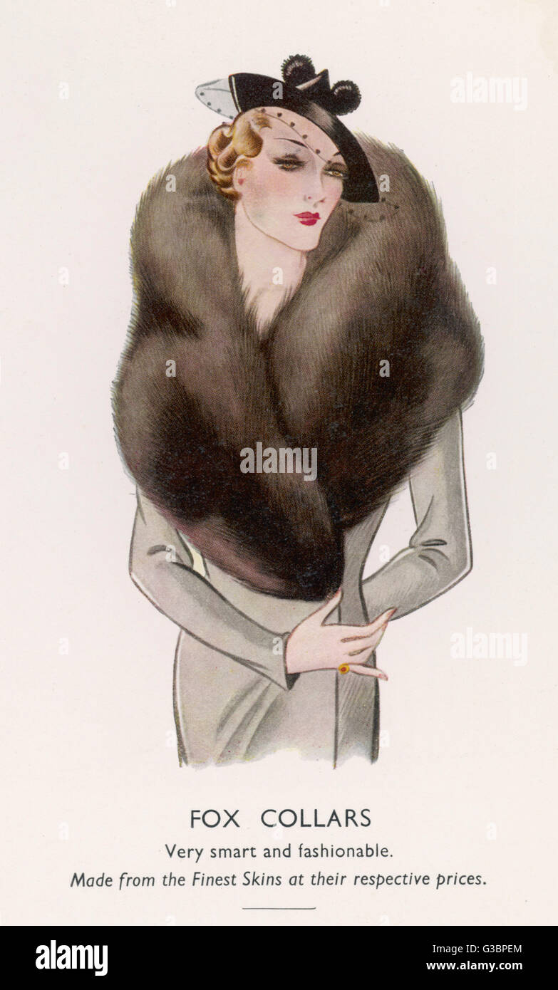 FOX COLLAR 1938 Stock Photo - Alamy