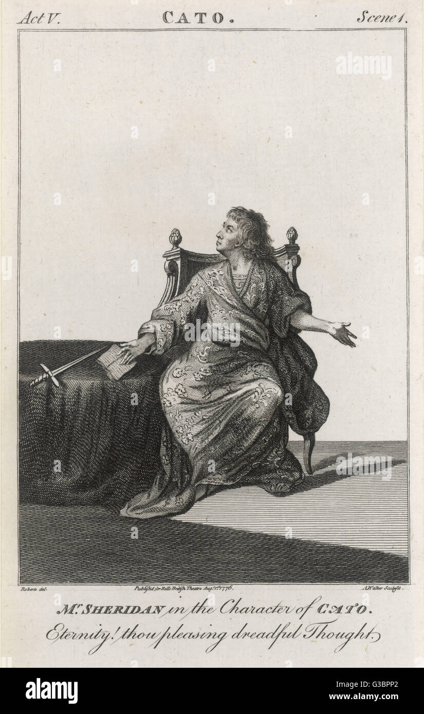 THOMAS SHERIDAN AS CATO Stock Photo - Alamy