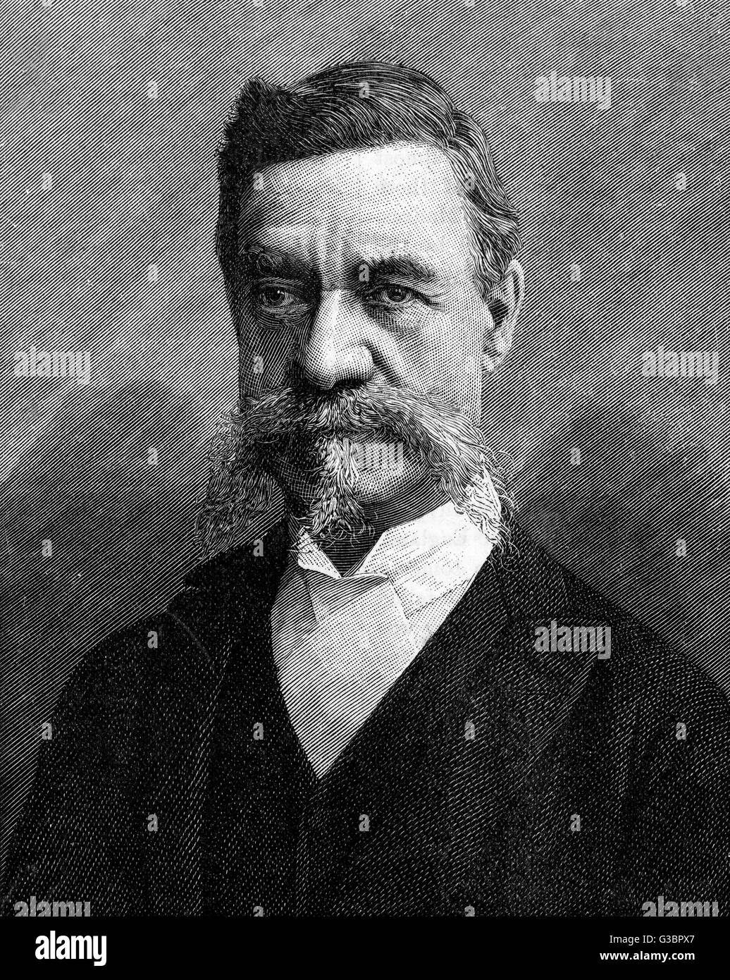 SIR RICHARD TEMPLE administrator in India Date: 1826 - 1902 Stock Photo ...