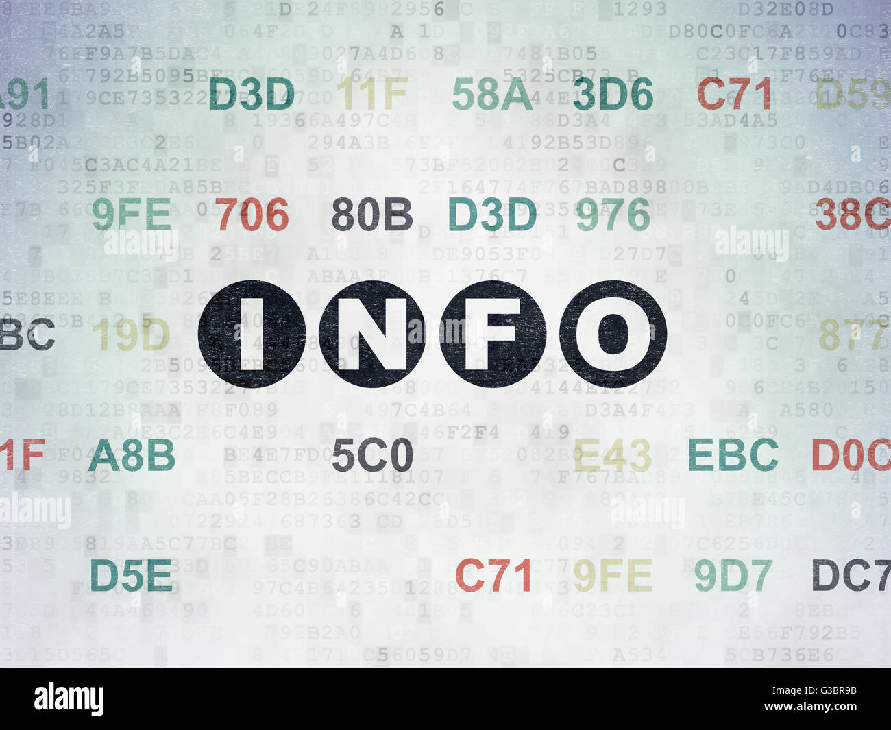 Information concept: Info on Digital Data Paper background Stock Photo ...