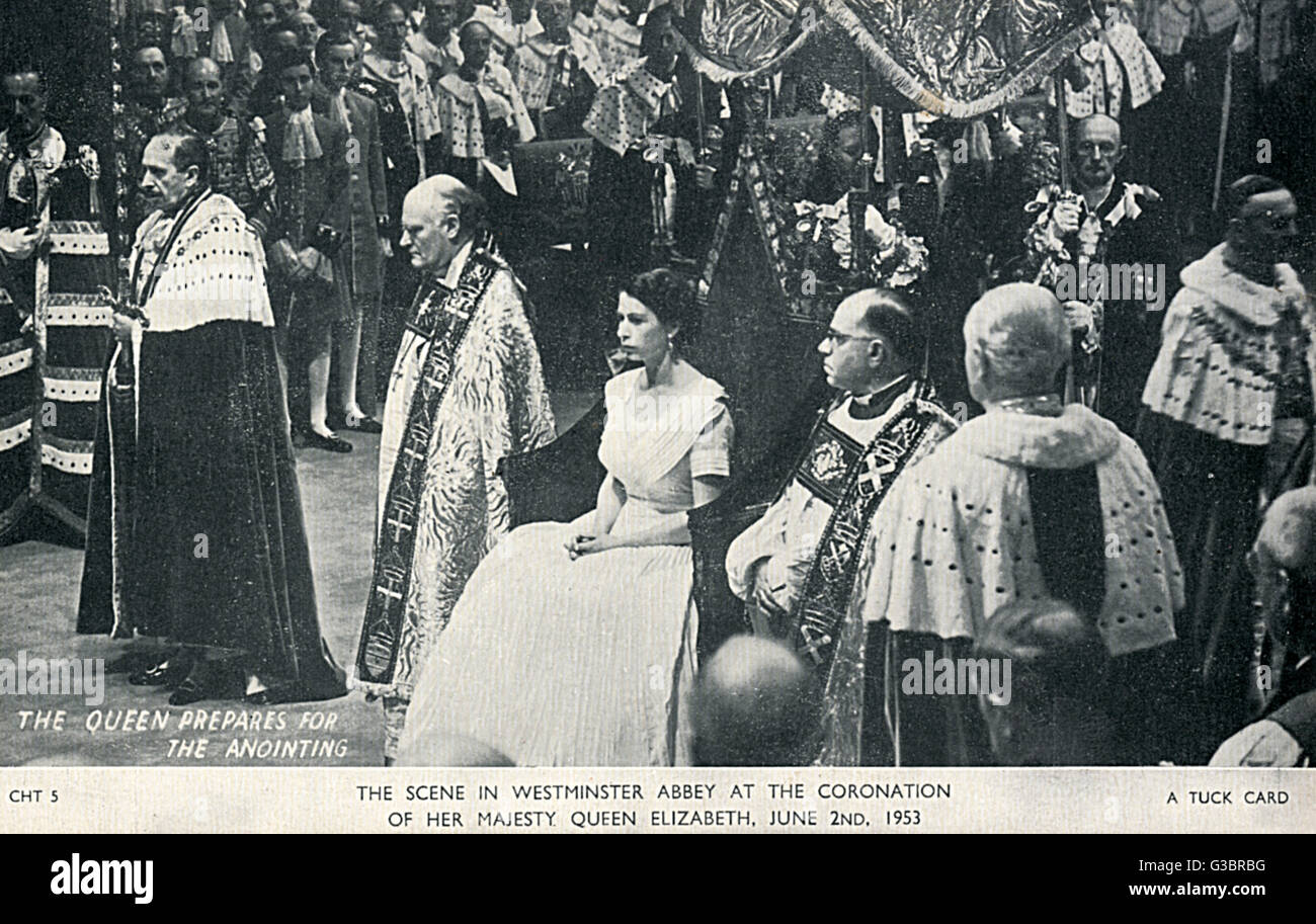 The Coronation of Queen Elizabeth II at Westminster Abbey on 2nd June ...