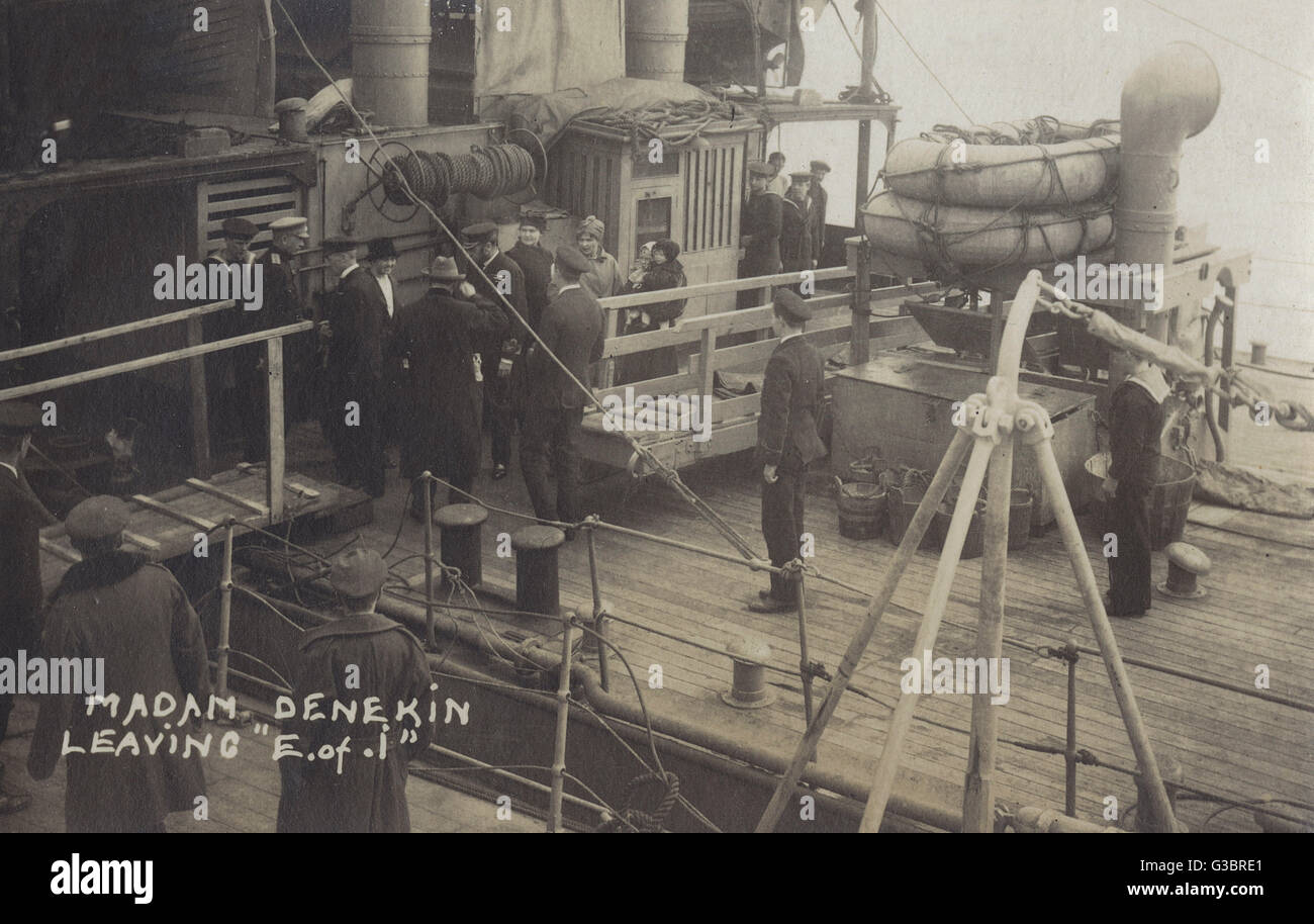 General Denikin and family arriving at Southampton Stock Photo - Alamy