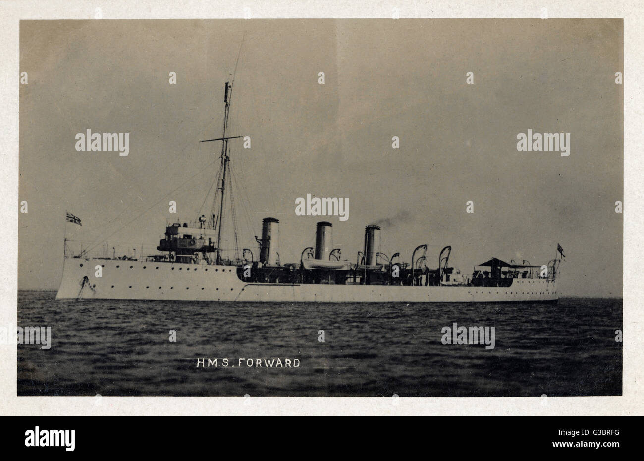HMS Forward, British light cruiser. Date: circa 1906 Stock Photo - Alamy