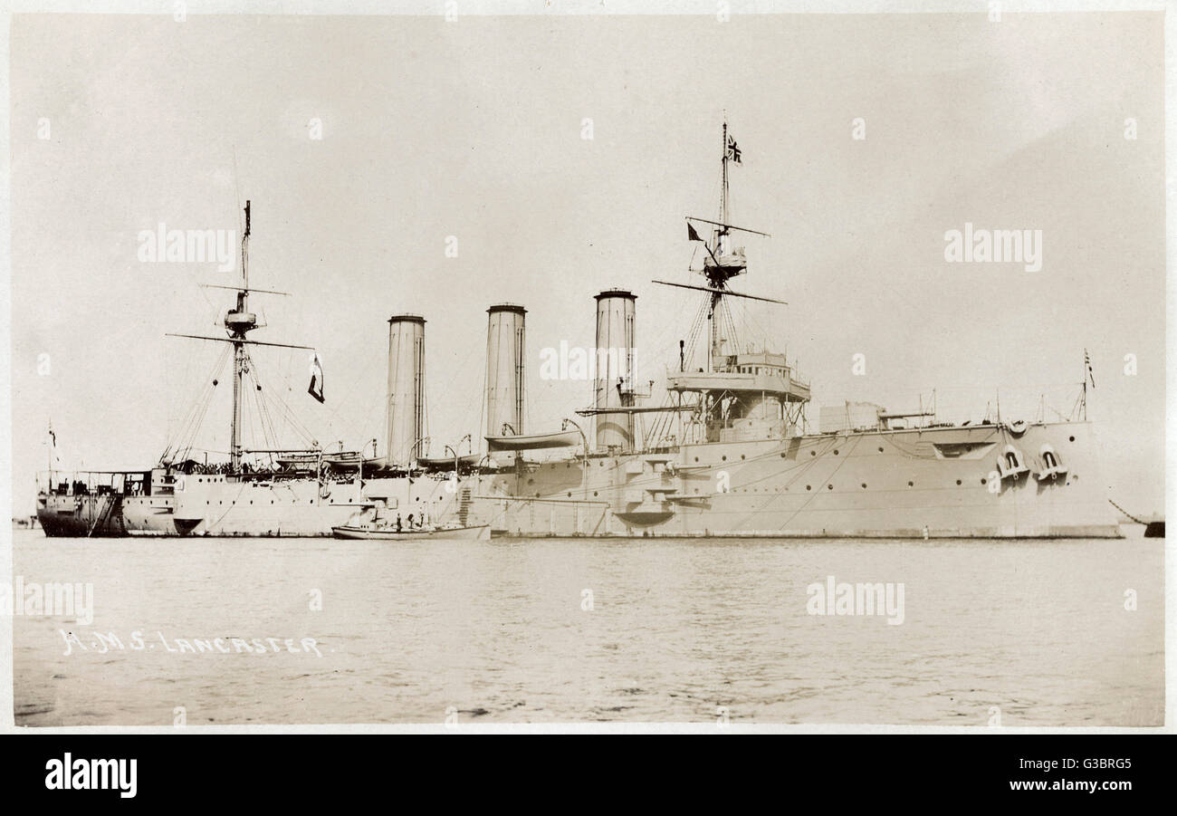 HMS Lancaster, British heavy (armed) cruiser Stock Photo - Alamy