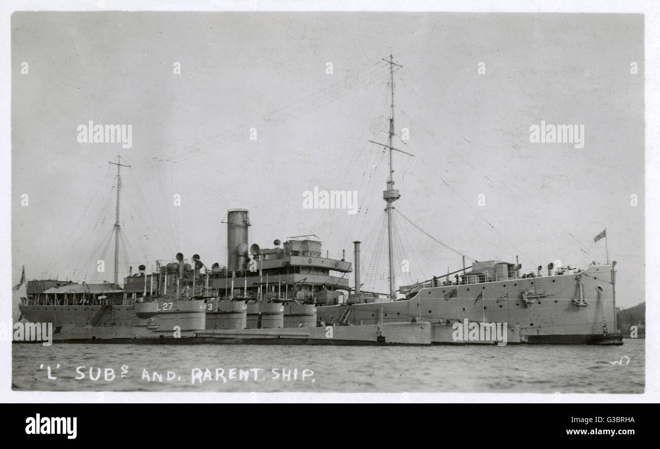 HMS Lucia, British submarine depot ship Stock Photo - Alamy
