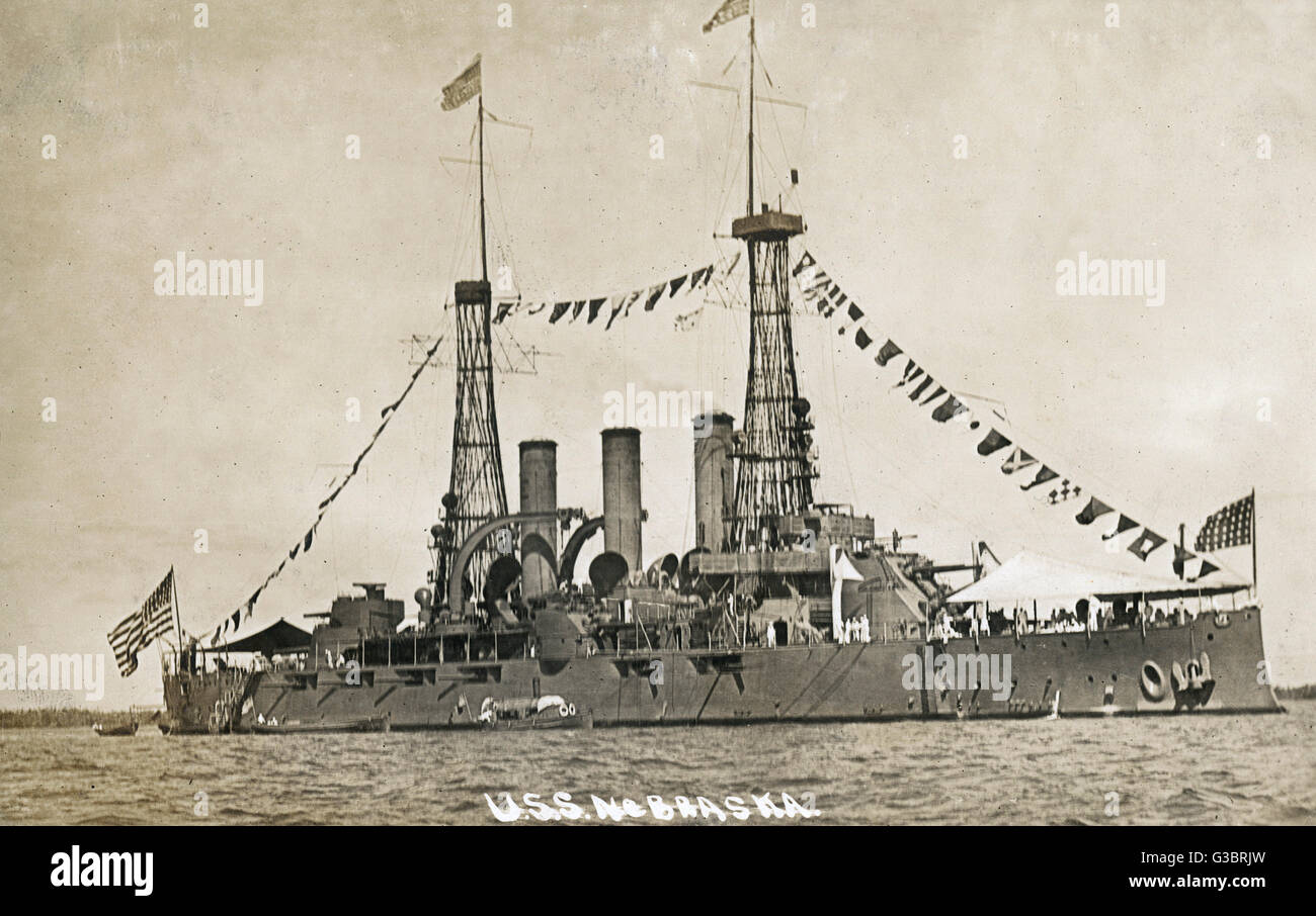 USS Nebraska, American battleship Stock Photo - Alamy