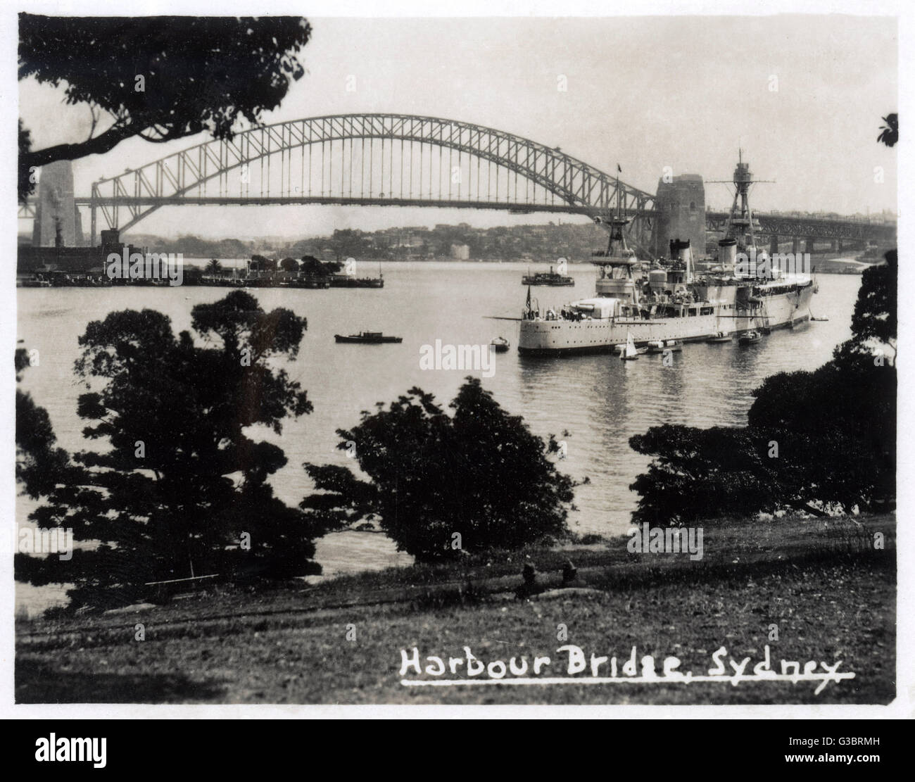 USS Augusta, American cruiser, Sydney Harbour Stock Photo - Alamy