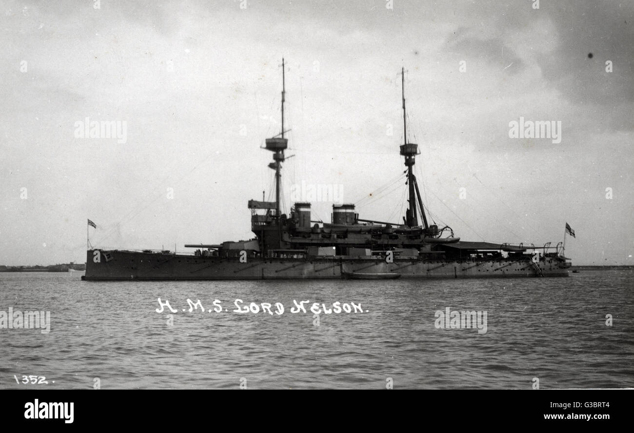 HMS Lord Nelson, British battleship Stock Photo - Alamy