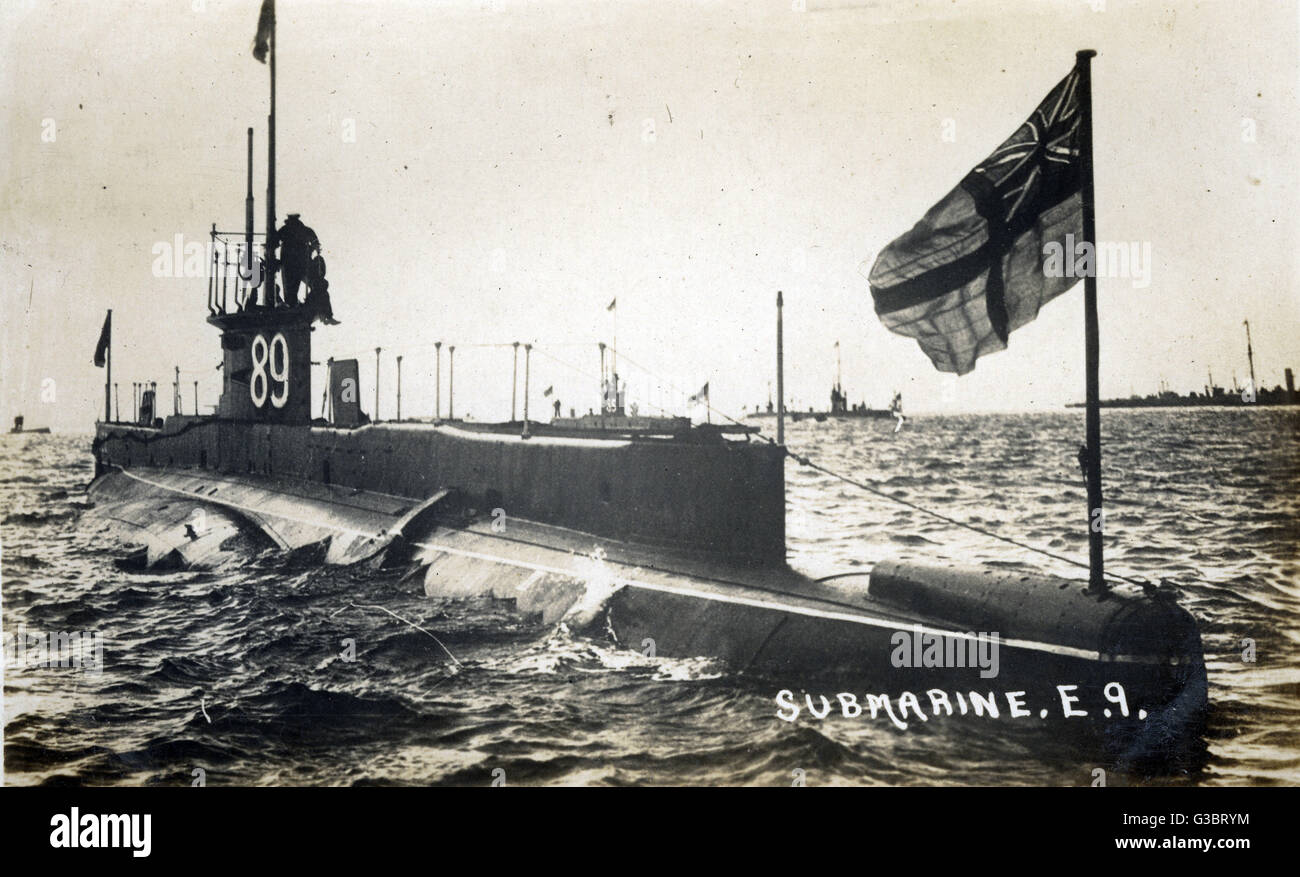 British submarine HMS E9, WW1 Stock Photo - Alamy