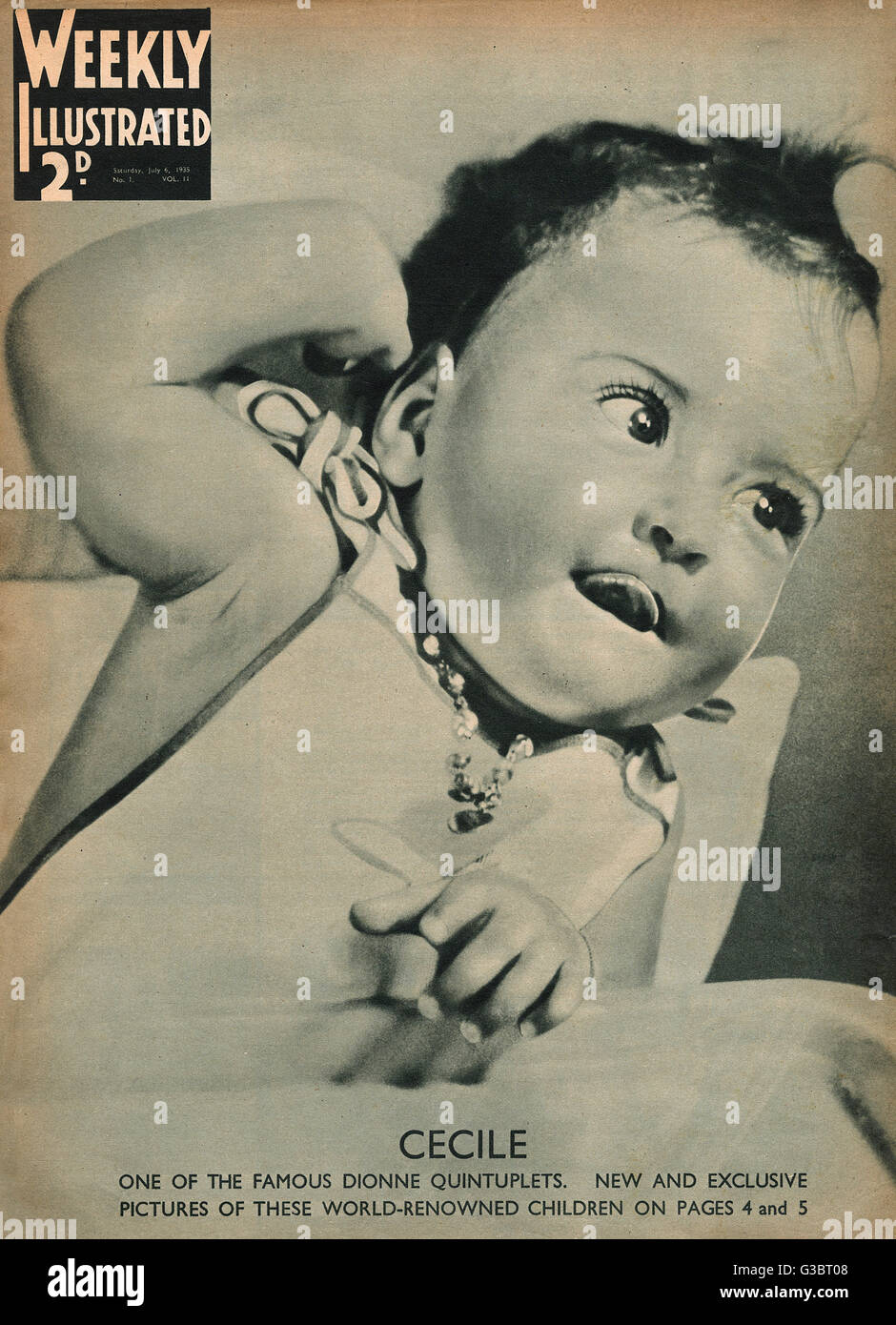 Cecile, one of the famous Dionne quintuplets in Canada Stock Photo - Alamy