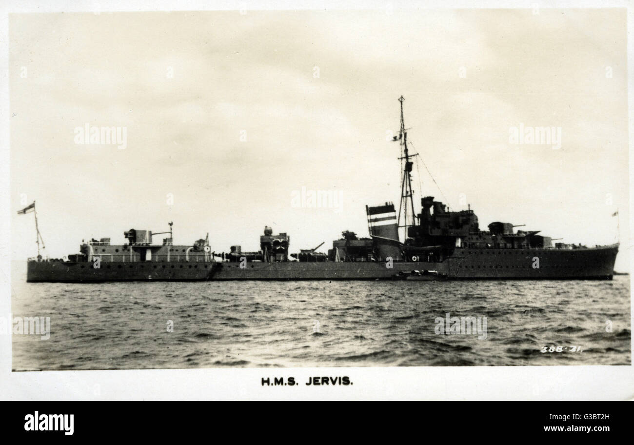 HMS Jervis, British destroyer Stock Photo - Alamy