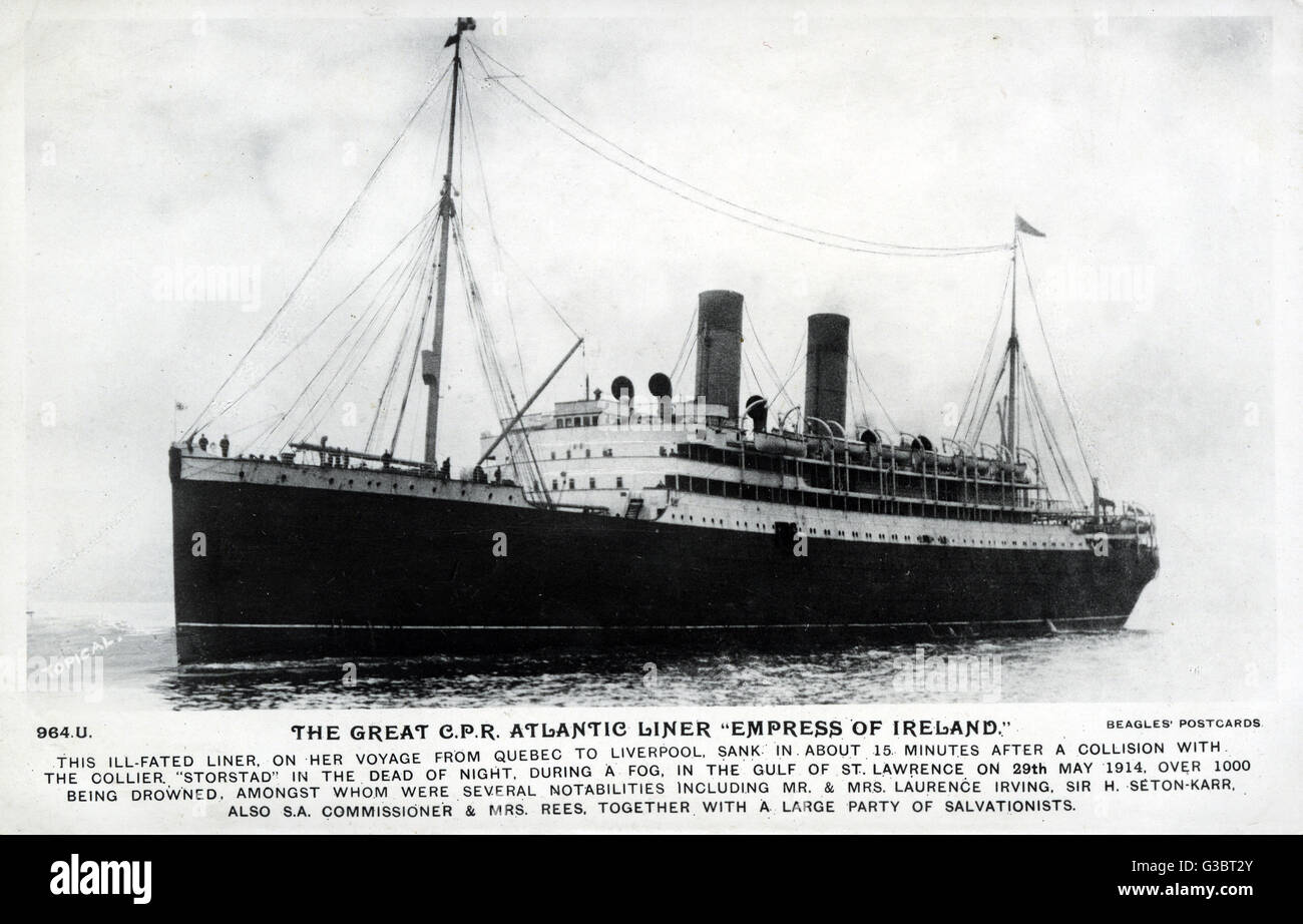 Empress of ireland 1914 hi-res stock photography and images - Alamy