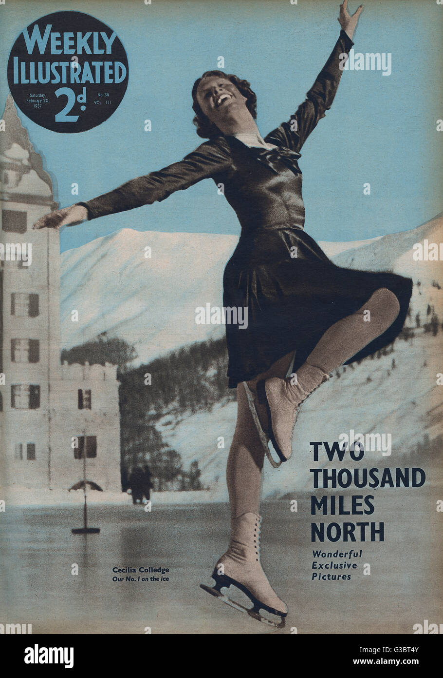 Cecilia Colledge, British figure skater Stock Photo - Alamy