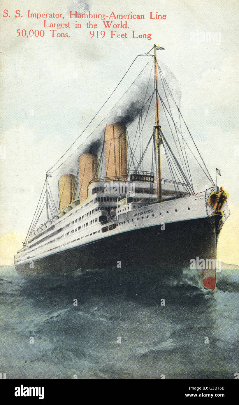 SS Imperator, ocean liner of Hamburg-America Line Stock Photo - Alamy