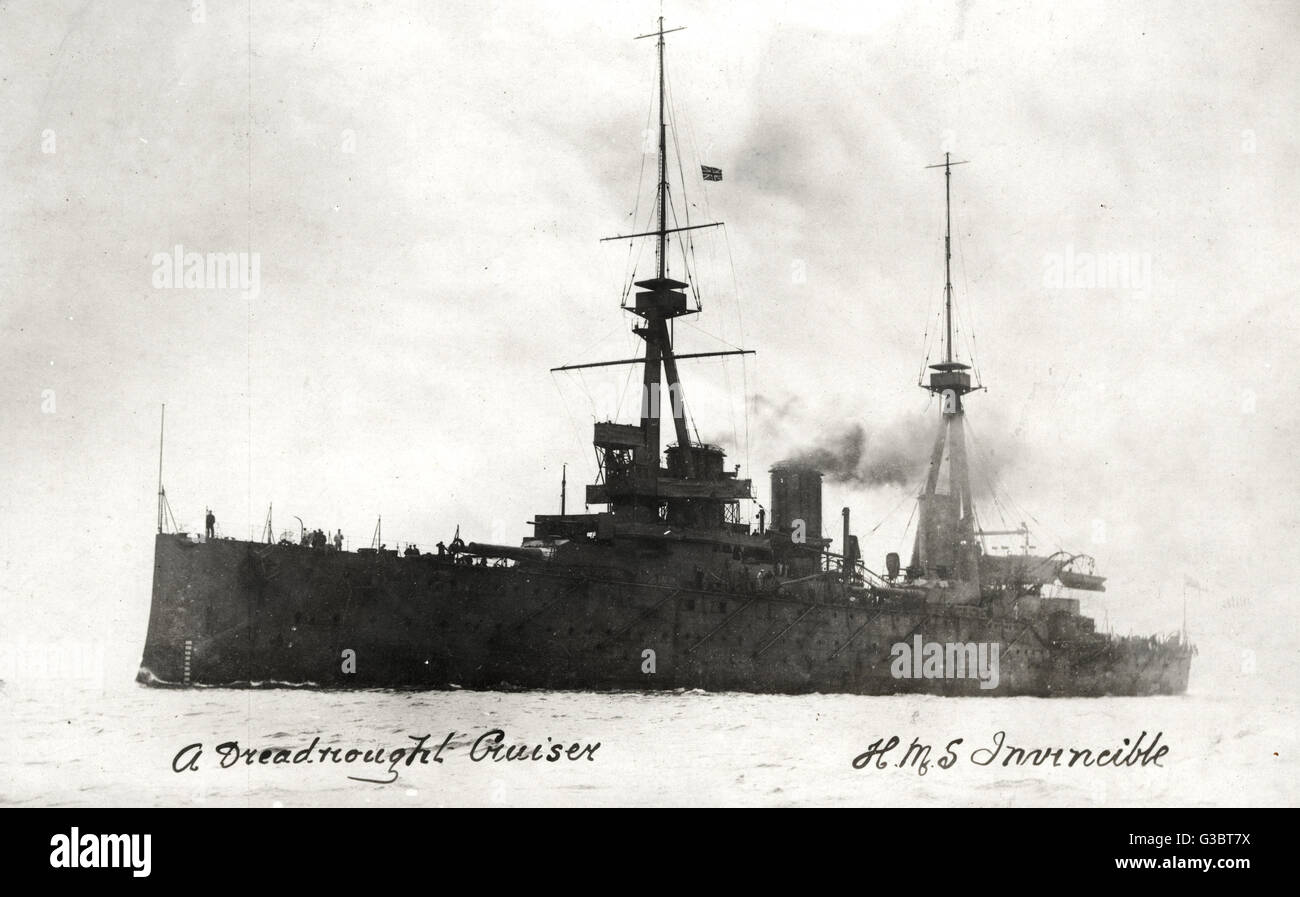 HMS Invincible, British battle cruiser Stock Photo - Alamy