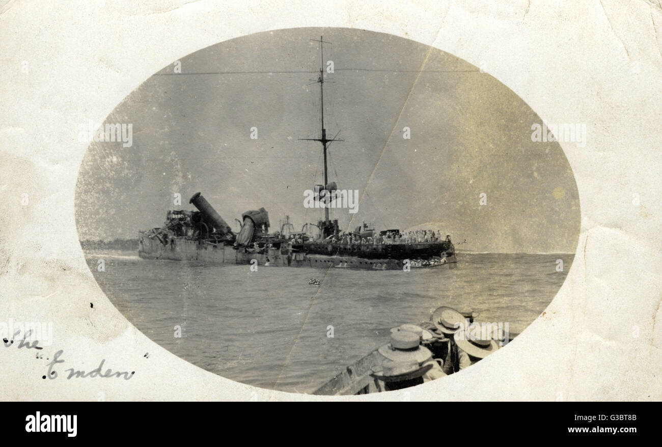 German cruiser SMS Emden, WW1 Stock Photo - Alamy