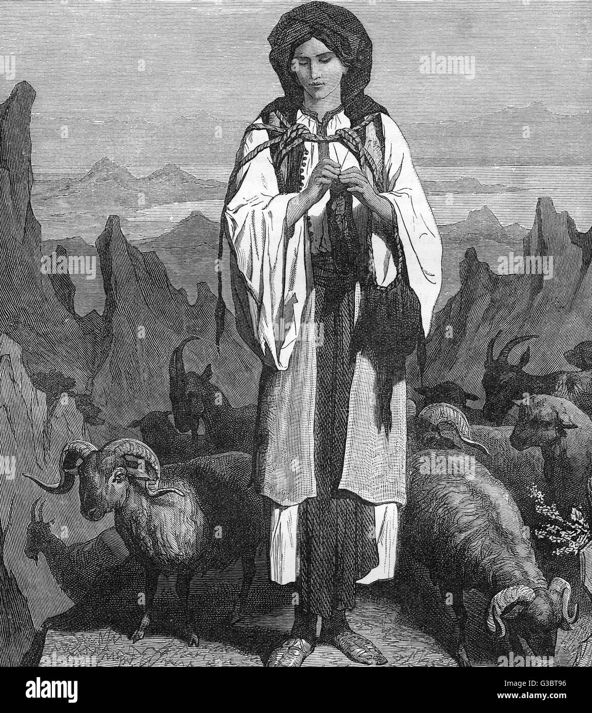 Albanian Sheperdess - Albania Stock Photo - Alamy